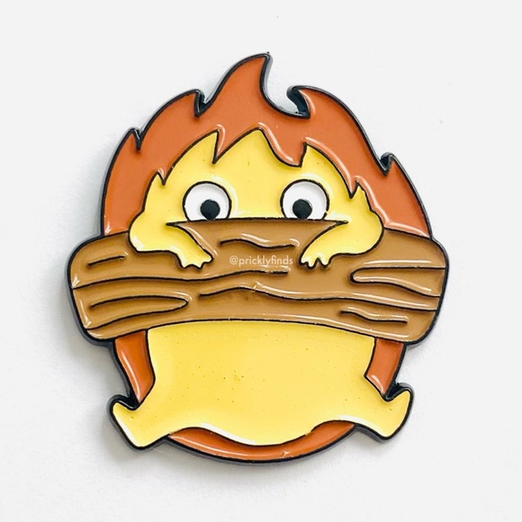 pricklyfinds | Jewelry | 84 Howls Moving Castle Calcifer Falling Enamel ...